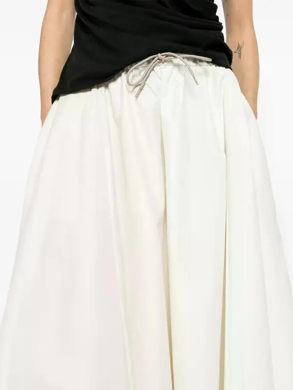 CORDERA Drawstring Waist Skirt - White