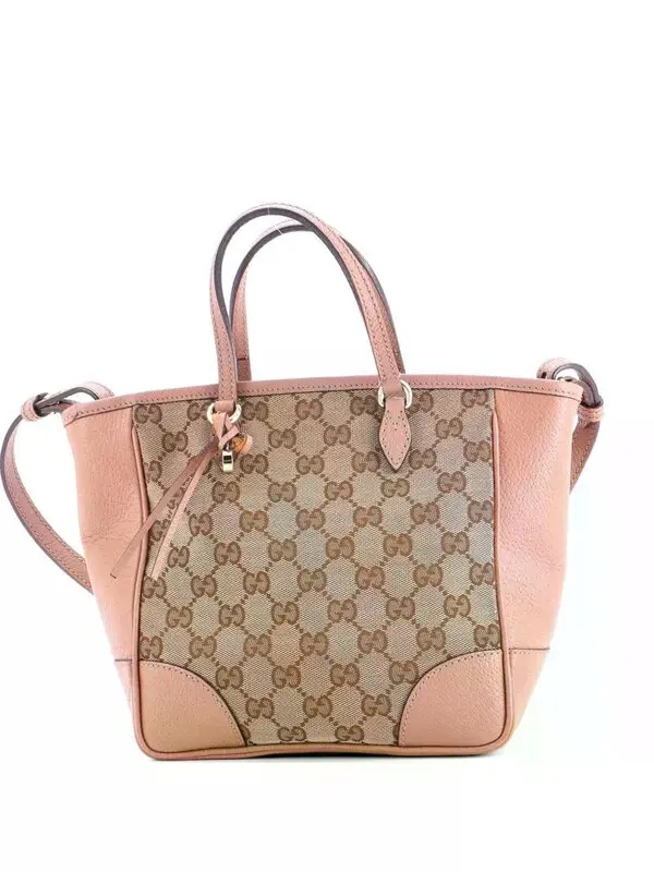 Gucci Bree Convertible Gg Canvas Tote - Brown