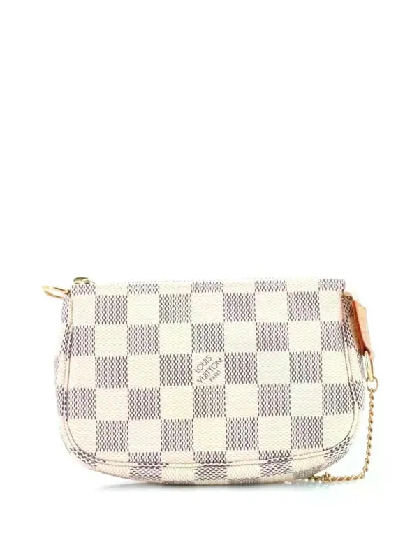LOUIS VUITTON Pochette Accessoires Damier Clutch - White