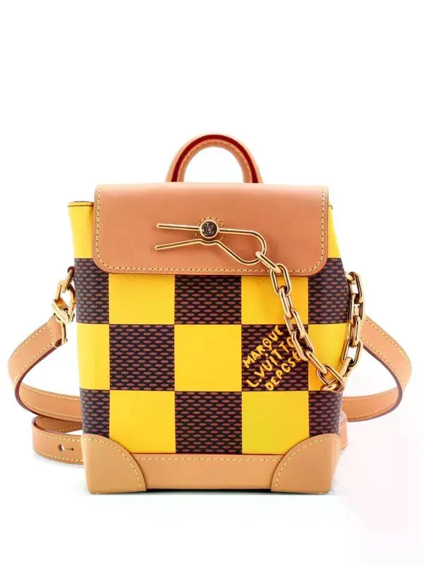 LOUIS VUITTON Steamer Bag Damier Pop Nano - Yellow