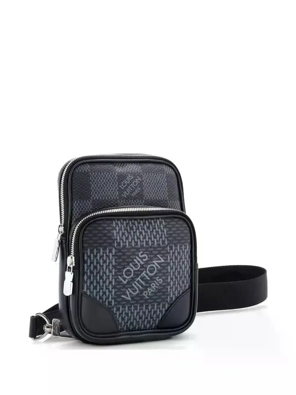 LOUIS VUITTON Amazone Sling Bag Limited Edition Damier Graphite 3d - Black