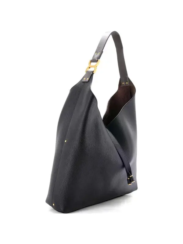 Chloé Marcie Nm Leather Hobo Bag - Black