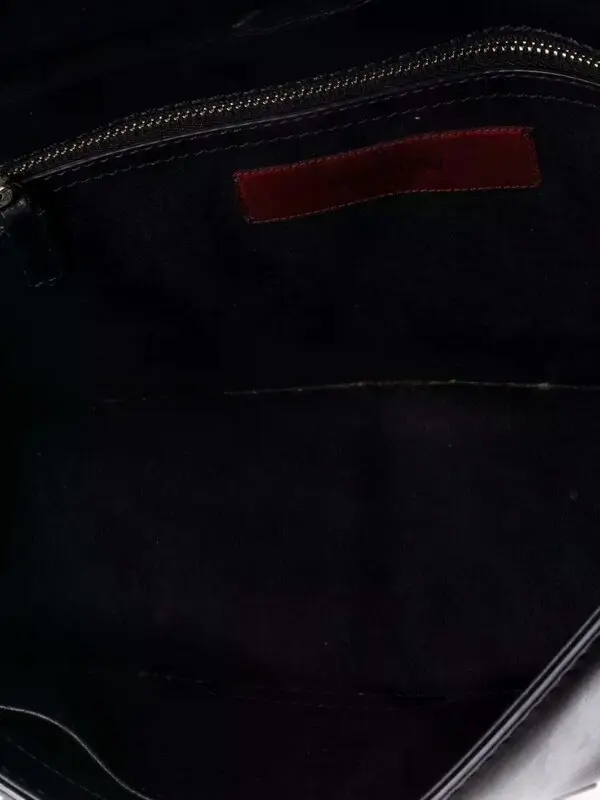 Valentino Garavani Glam Lock Leather Medium Shoulder Bag - Black