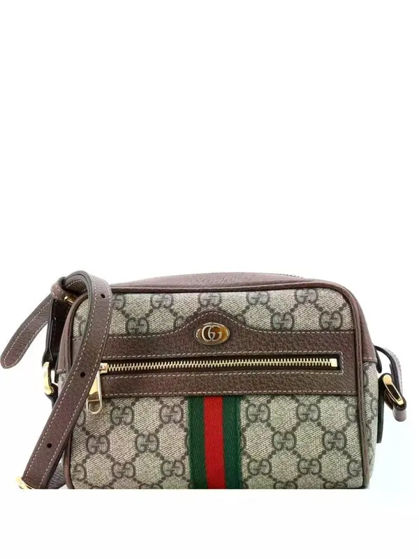 Gucci Ophidia Mini Crossbody Bag Gg Coated Canvas - Brown