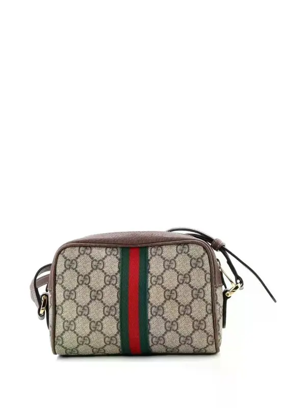 Gucci Ophidia Mini Crossbody Bag Gg Coated Canvas - Brown