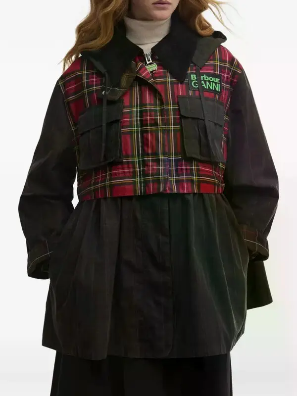 Barbour X Ganni Plaid-pattern Coat