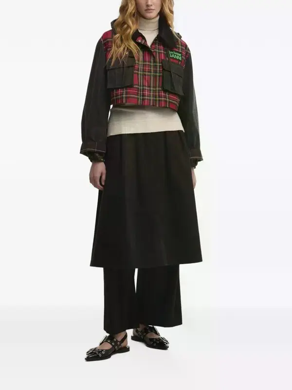 Barbour X Ganni Plaid-pattern Coat