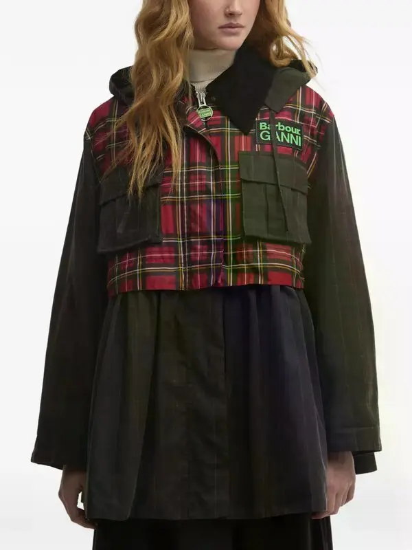 Barbour X Ganni Plaid-pattern Coat