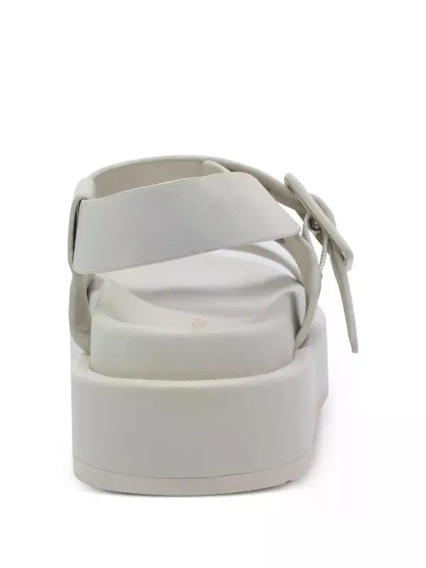 PALOMA BARCELO Buckle Fastening Round-toe Sandals - White