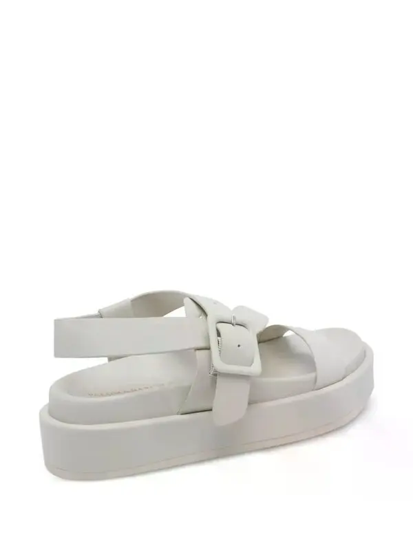 PALOMA BARCELO Buckle Fastening Round-toe Sandals - White