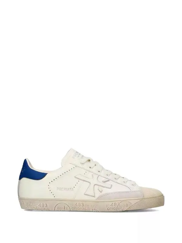 Premiata Steven Perforated Lace-up Sneakers - Neutrals