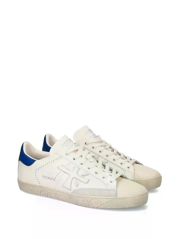 Premiata Steven Perforated Lace-up Sneakers - Neutrals