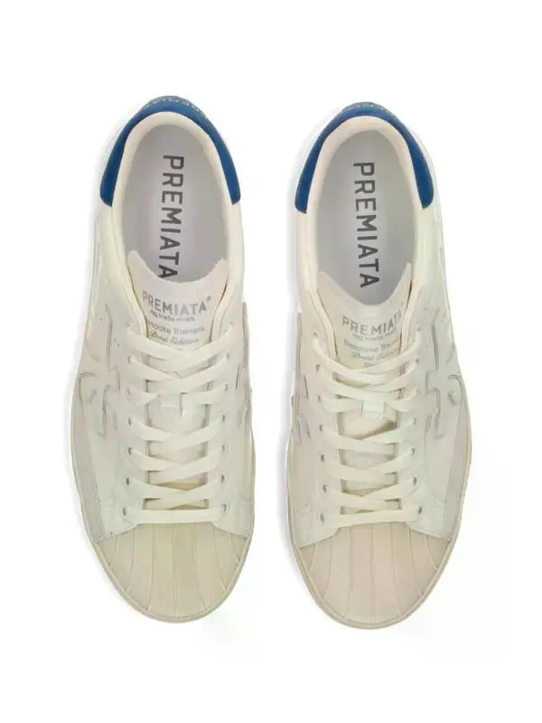 Premiata Steven Perforated Lace-up Sneakers - Neutrals