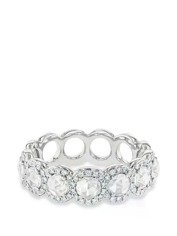 64 Facets 18kt White Gold Eternity Ring - Silver