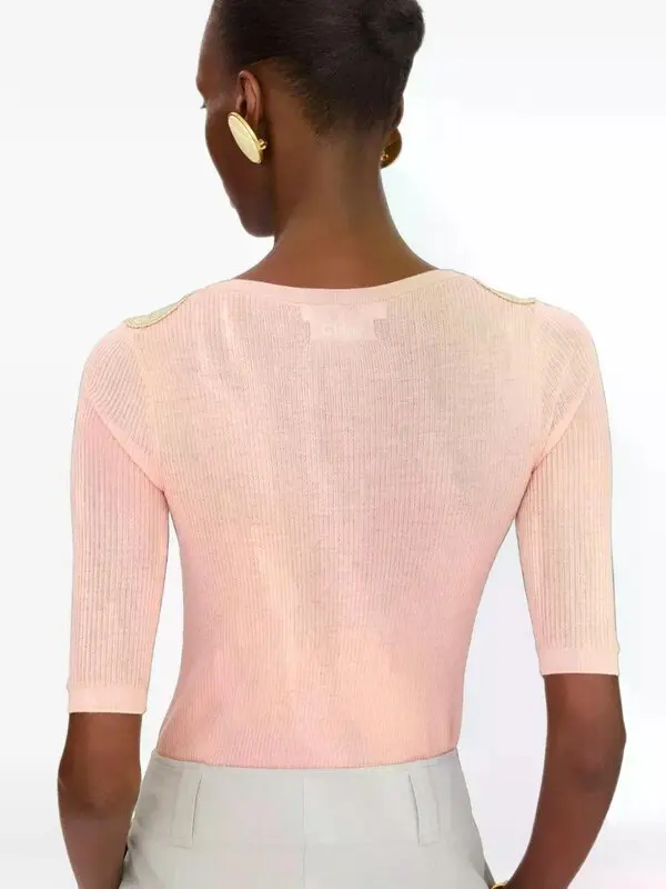 Chloé Lace Ribbed Knit Sweater