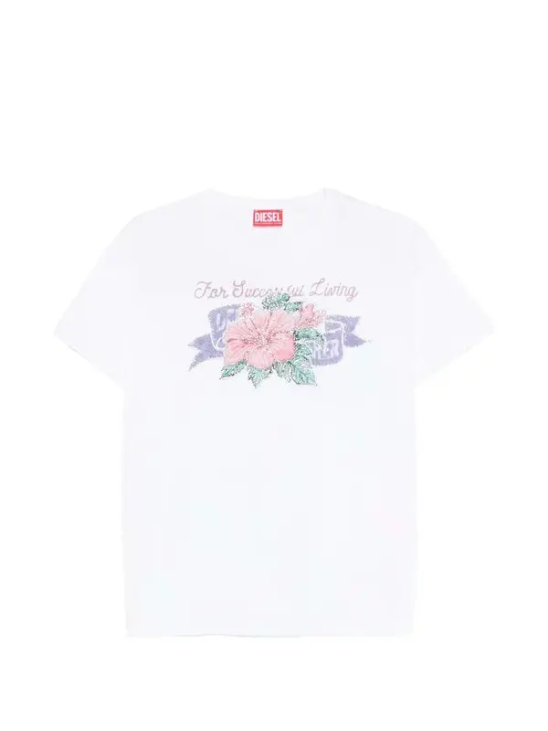 DIESEL® Floral Graphic T-shirt - White