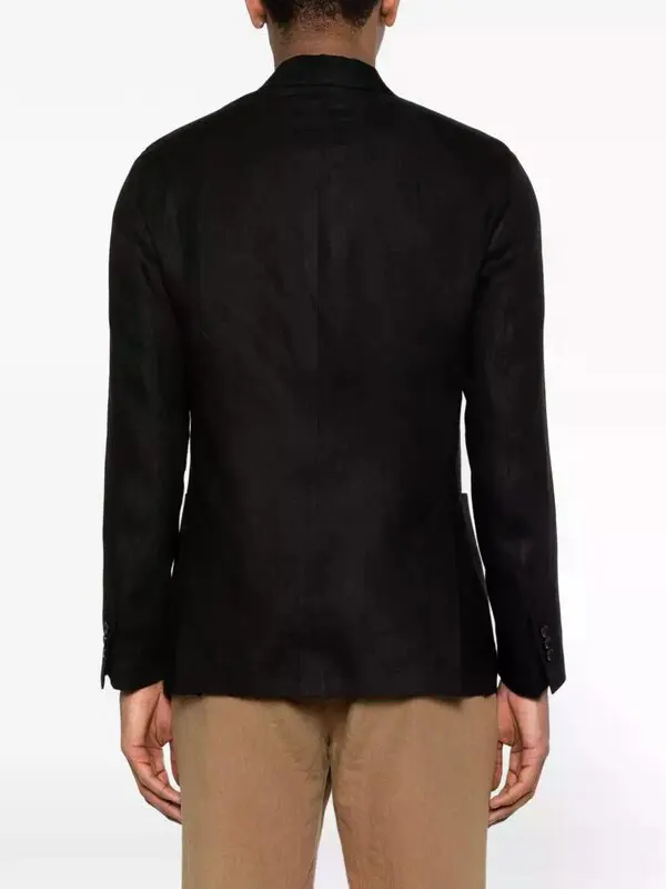 LARDINI Double-breasted Blazer - Black