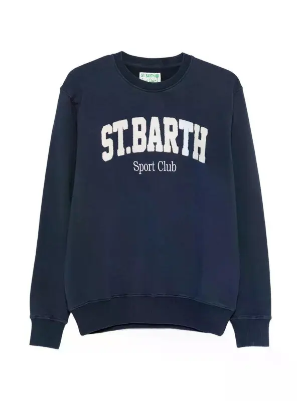 MC2 SAINT BARTH Lettering Crewneck Sweatshirt - Blue