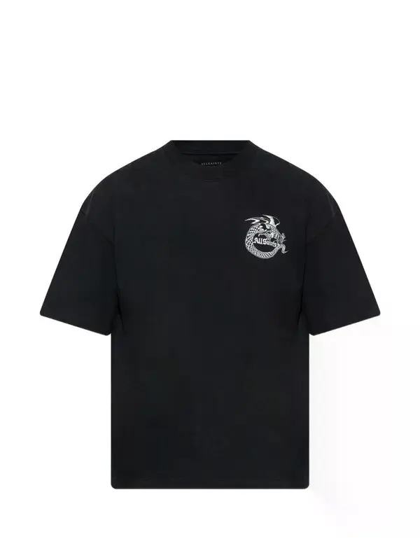 ALLSAINTS Terra Oversized Graphic-print T-shirt - Black