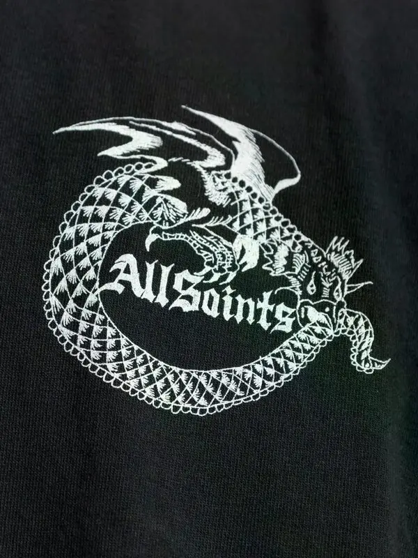 ALLSAINTS Terra Oversized Graphic-print T-shirt - Black