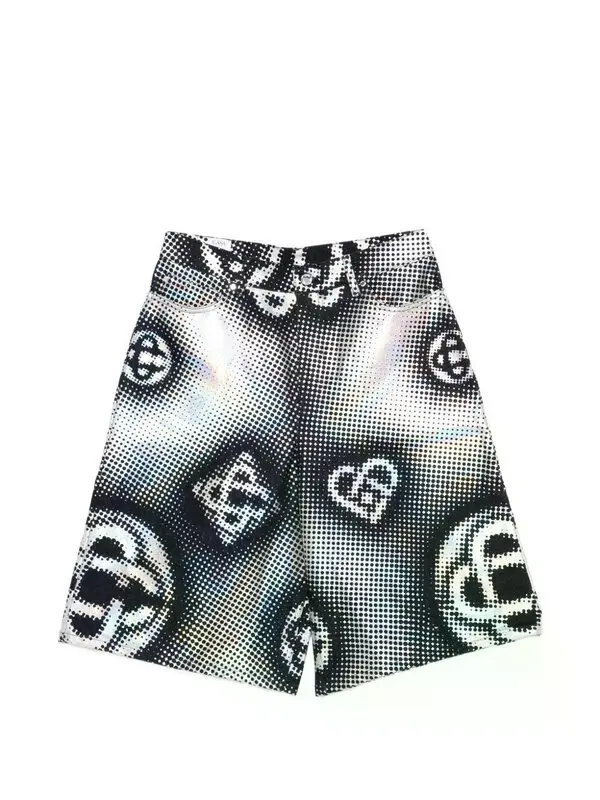 Casablanca Pearlescent Monogram Shorts - Black