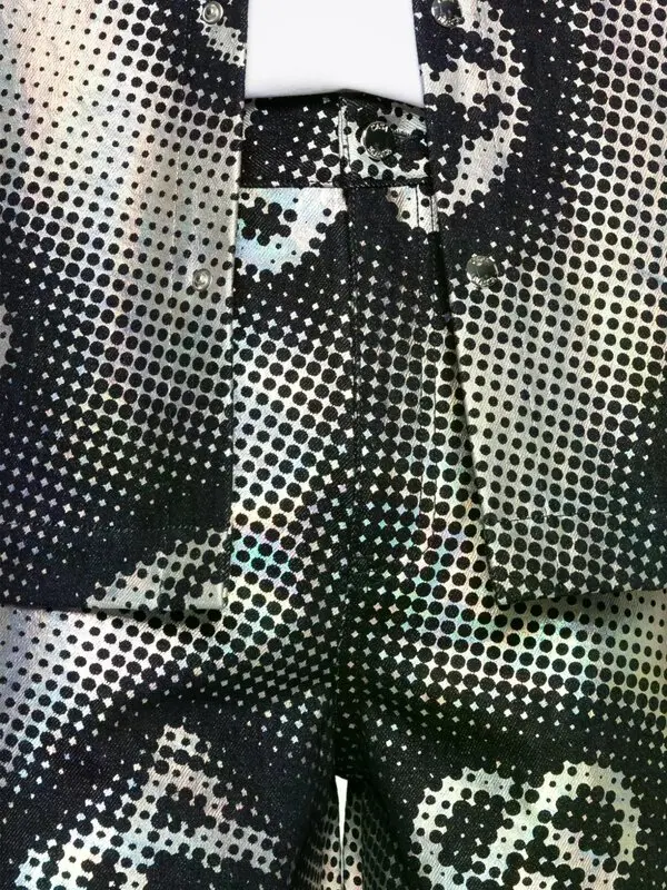 Casablanca Pearlescent Monogram Shorts - Black
