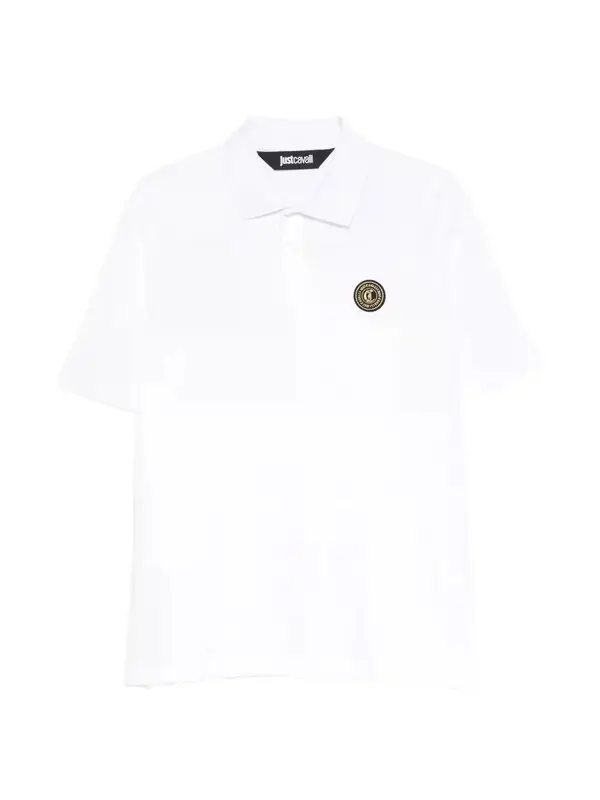 Just Cavalli Logo-patch Polo Shirt - White
