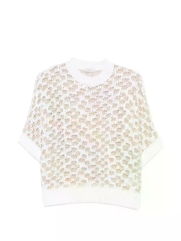 Peserico Open Knit Sweater - White