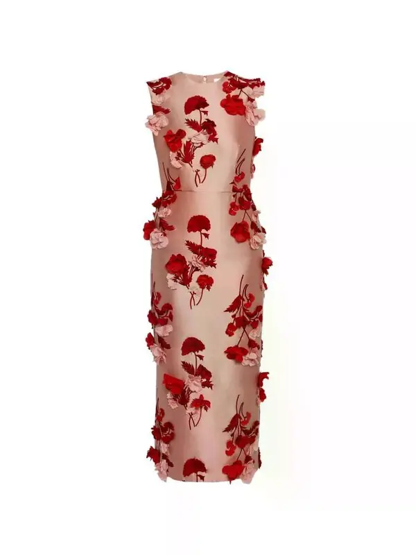 Erdem Floral Sleeveless Pencil Midi Dress