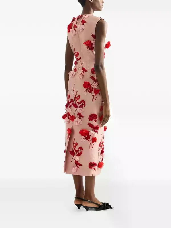 Erdem Floral Sleeveless Pencil Midi Dress