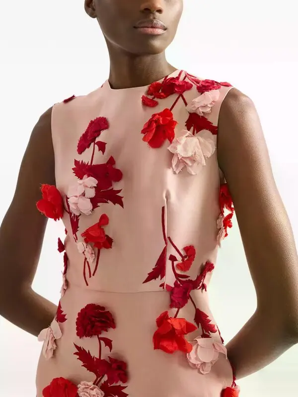 Erdem Floral Sleeveless Pencil Midi Dress