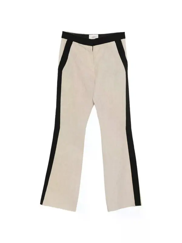 Coperni Contrasting-trim Trousers - Neutrals