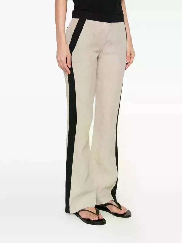 Coperni Contrasting-trim Trousers - Neutrals