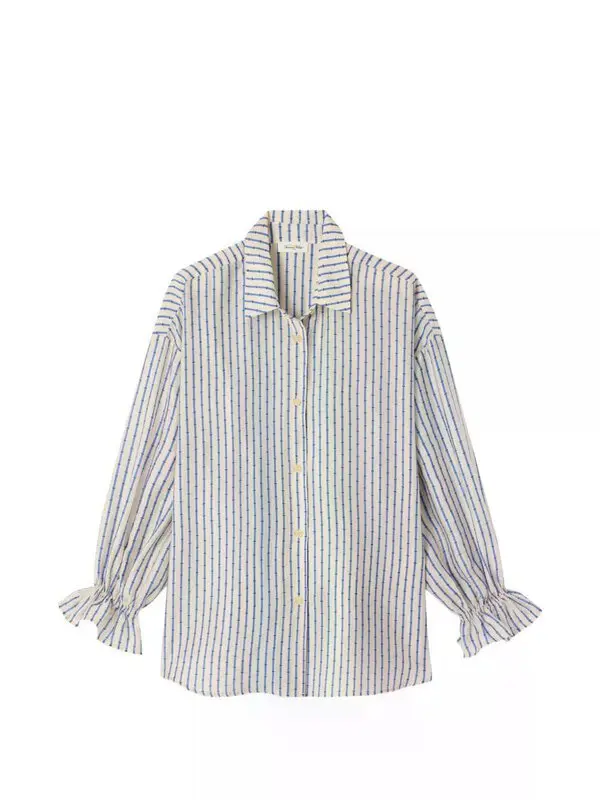 American Vintage Striped Shirt With Ruffled Cuffs