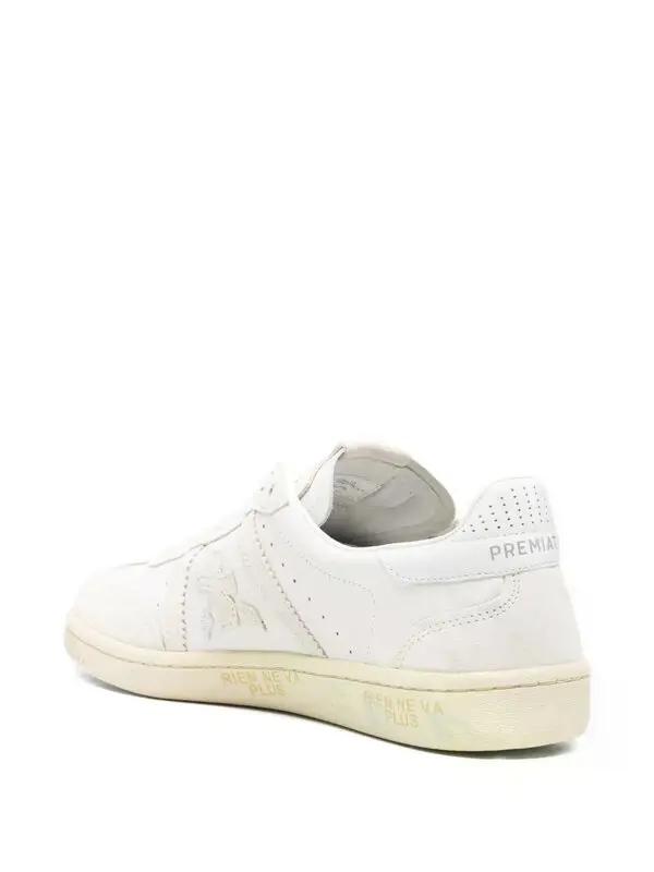 Premiata Perforated Leather Sneakers - Neutrals