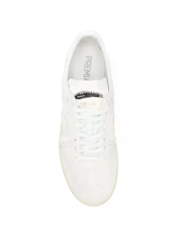 Premiata Perforated Leather Sneakers - Neutrals