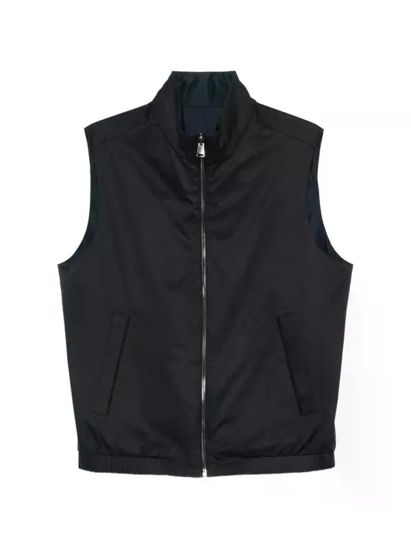 Canali Zip Sleeveless Gilet