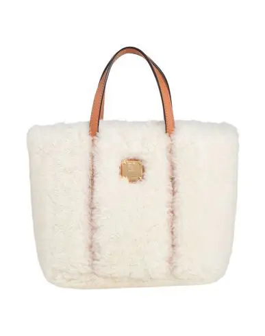 Mcm Shearling Tote - White