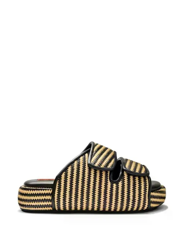 SIMONMILLER Raffia Striped Sandals