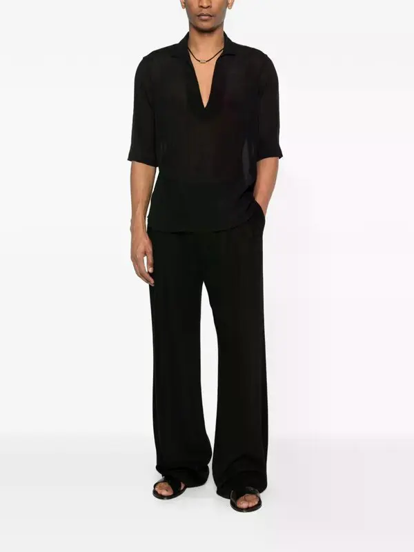 Tagliatore V-neck Shirt - Black
