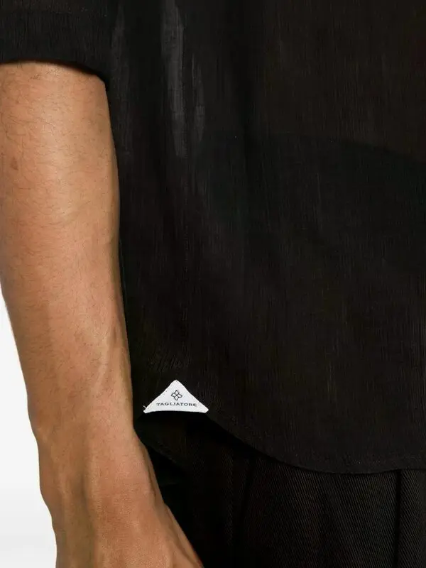 Tagliatore V-neck Shirt - Black