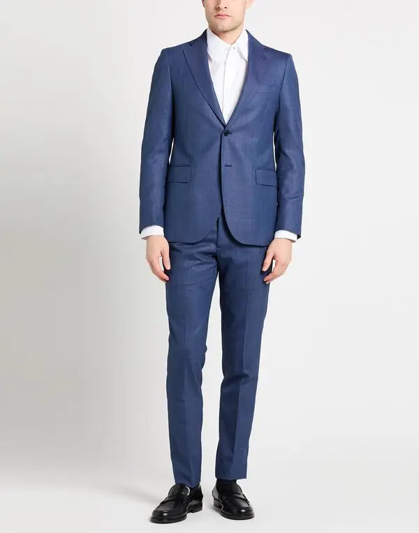 TOMBOLINI Suit Size Wool, Polyester, Elastane - Blue