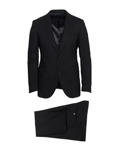 TOMBOLINI Suit Size Virgin Wool, Elastane - Black
