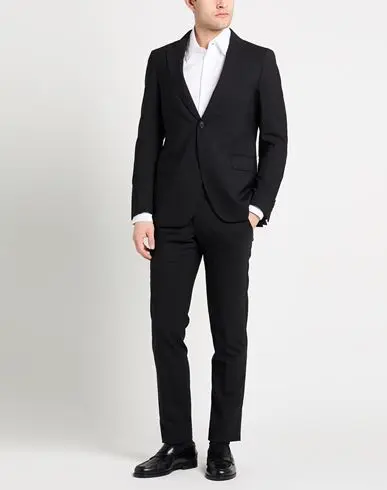 TOMBOLINI Suit Size Virgin Wool, Elastane - Black