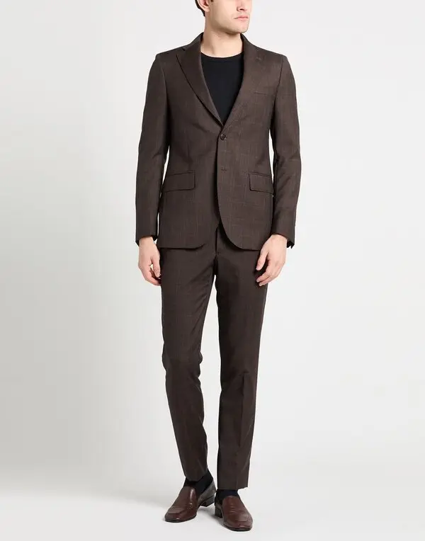 TOMBOLINI Suit Size Virgin Wool - Brown