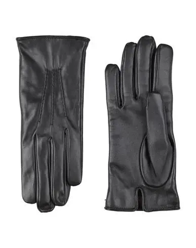 MARIO PORTOLANO Leather Gloves - Black