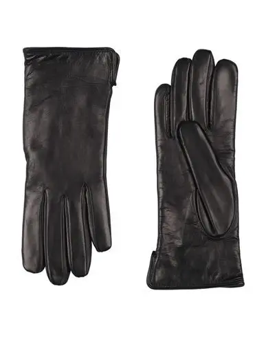 MARIO PORTOLANO Leather Gloves - Black
