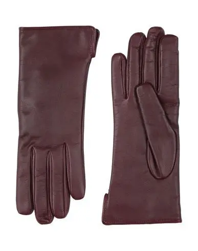 MARIO PORTOLANO Leather Gloves - Red