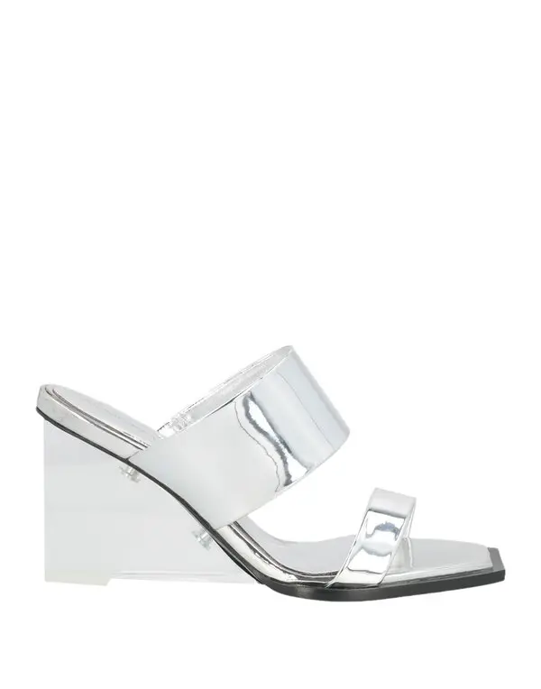 Alexander McQueen Metallic Sandals - Silver