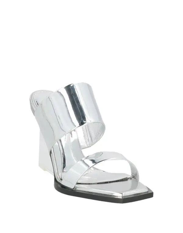 Alexander McQueen Metallic Sandals - Silver